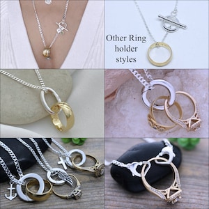 Sterling Silver Small Ring Holder Necklace for Small Ring. - Etsy