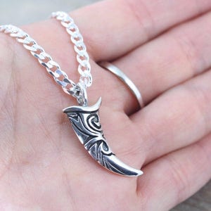 Solid Sterling Silver Claw Necklace, Solid Sterling Silver Raven Claw ...
