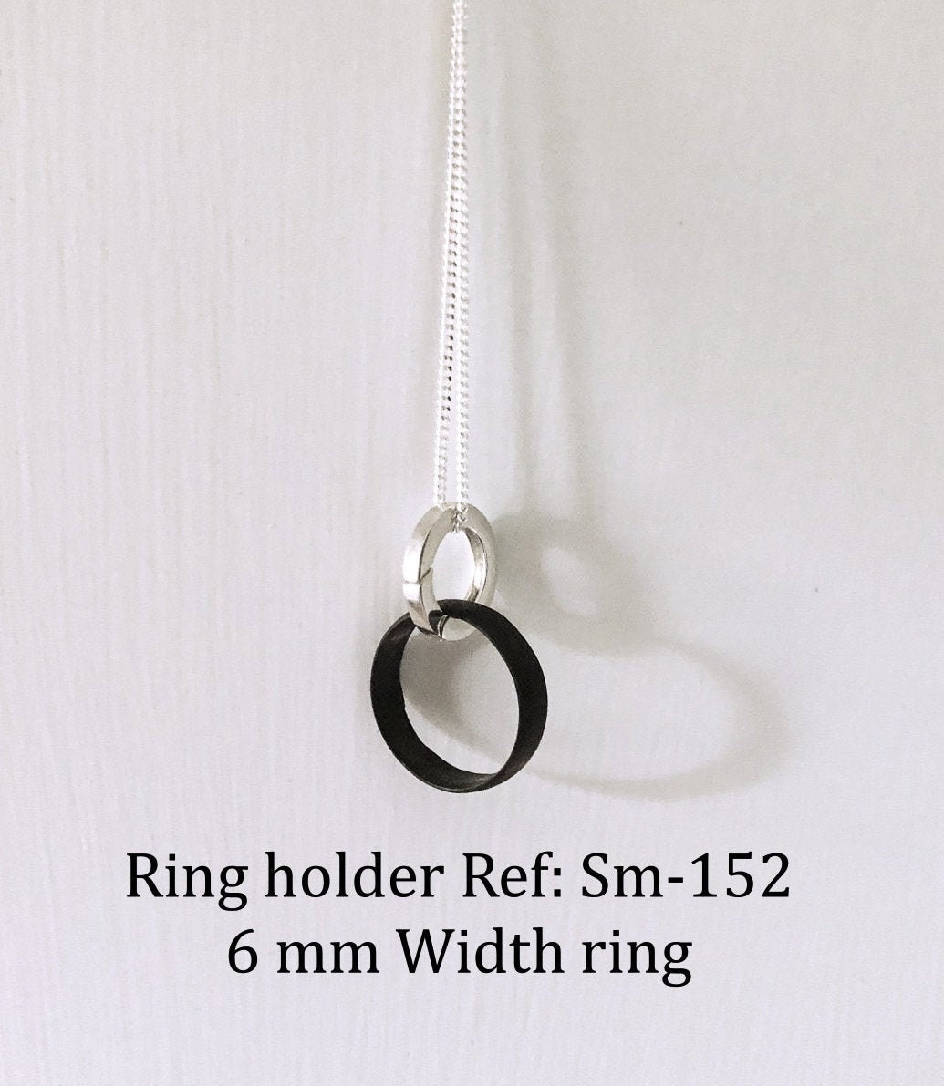 Sterling Silver Small Ring Holder Necklace Small Ring Holder Keeper ...