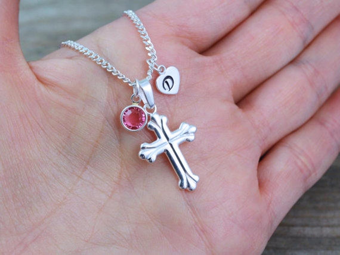 Small Sterling Silver Cross Necklace Sterling Silver Cross - Etsy
