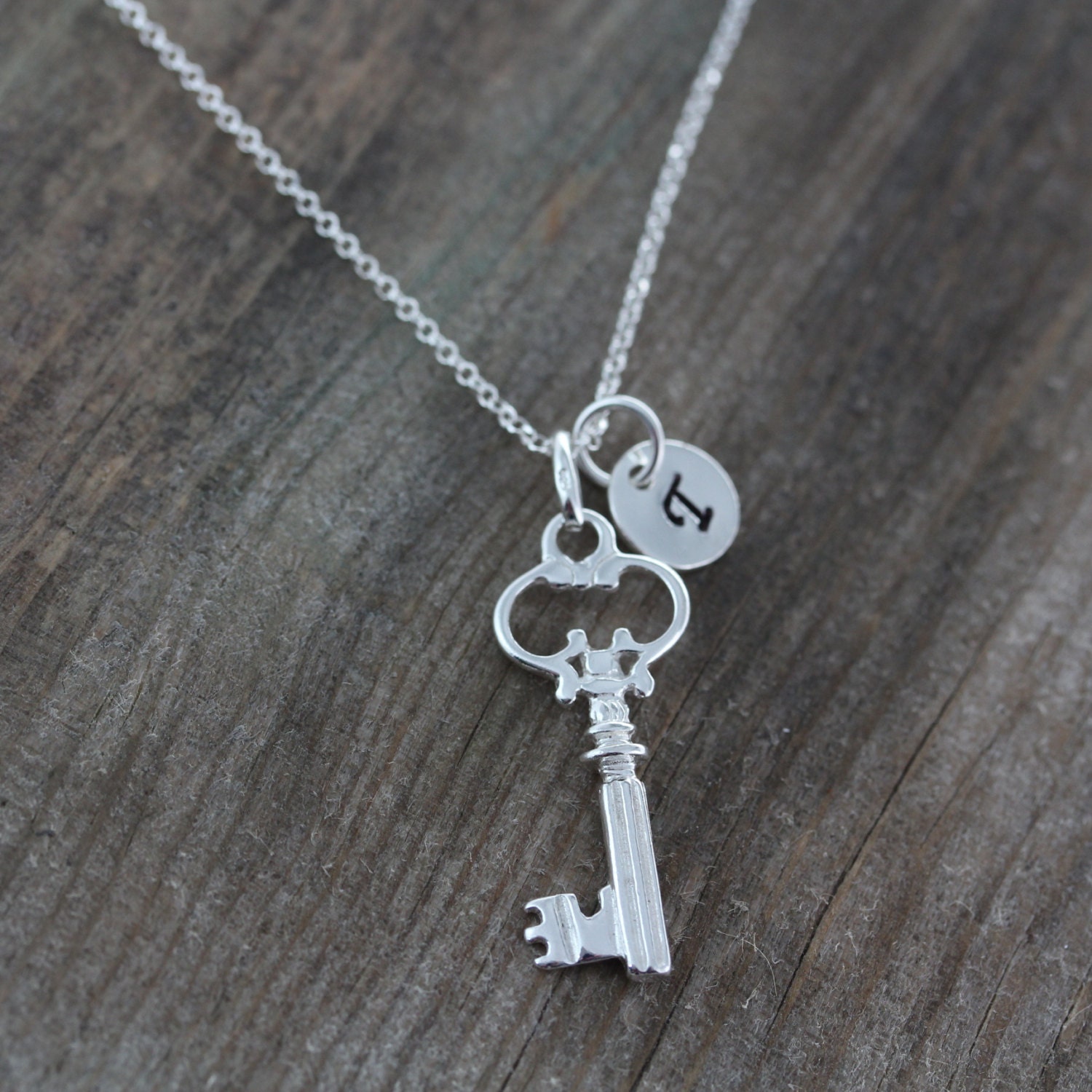 Key Necklace Sterling Silver Key personalized jewelry | Etsy