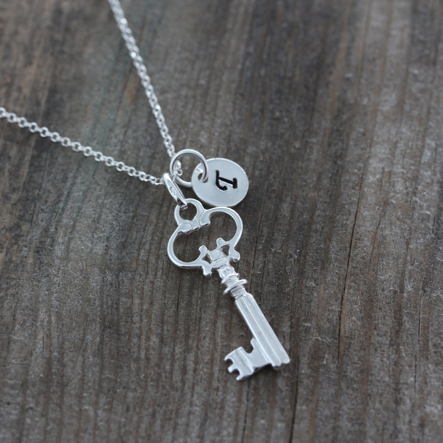 Key Necklace Sterling Silver Key personalized jewelry | Etsy