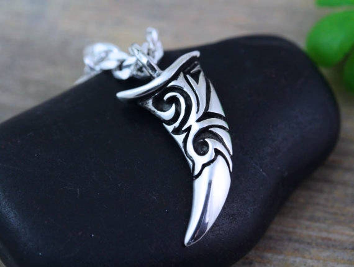 Solid Sterling Silver Claw Necklace, Solid Sterling Silver Raven Claw ...