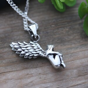 Silver Angel Necklace, Sterling Silver Guardian, Silver Angel Necklace ...