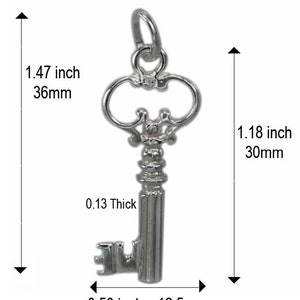 Key Necklace Sterling Silver Key Necklace. Personalized Key - Etsy