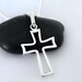 Cut Cross Necklace Sterling Silver Cross Jewelry. Sm Charms No Incl ...