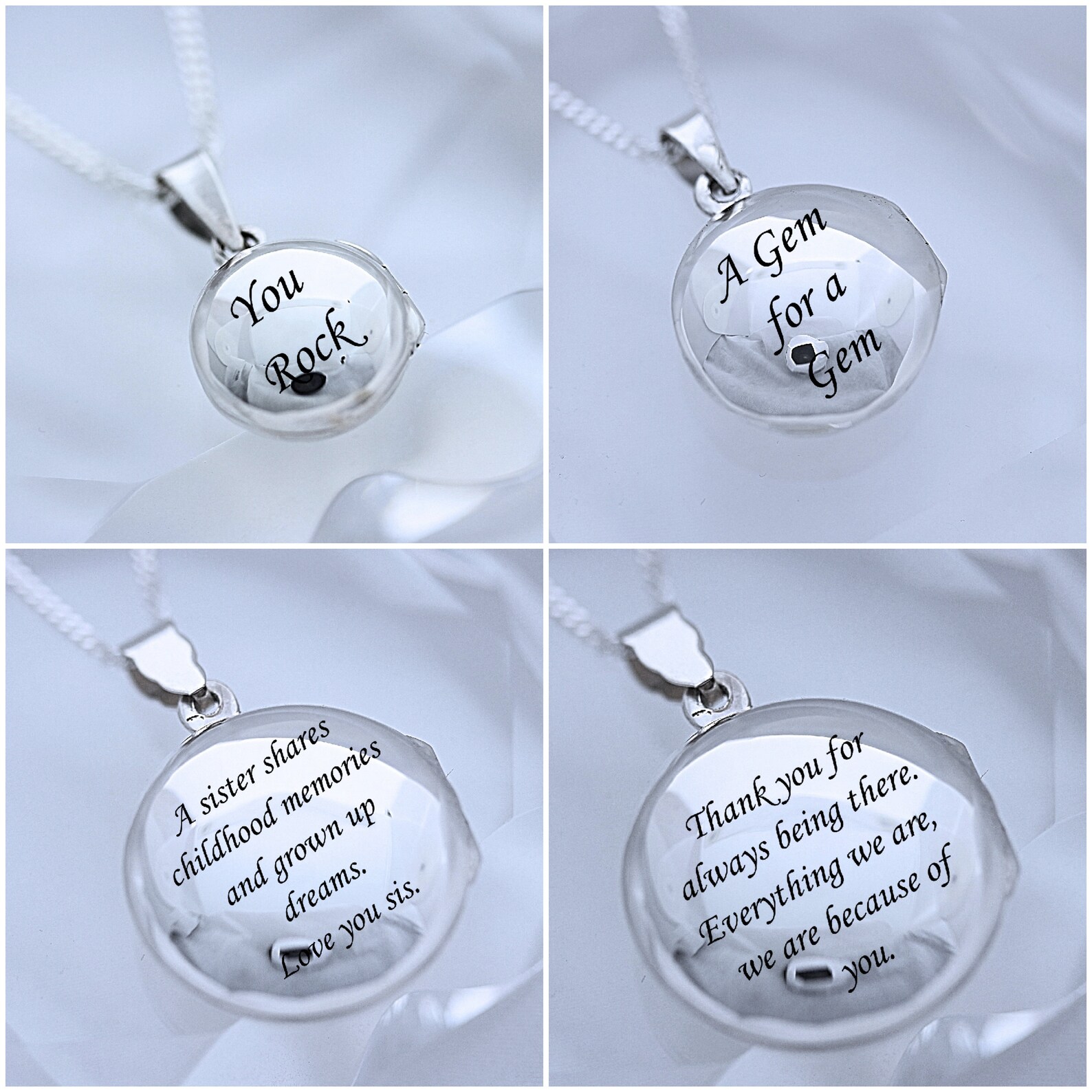 Sterling Silver Locket Necklace Laser Custom Engraved Locket | Etsy