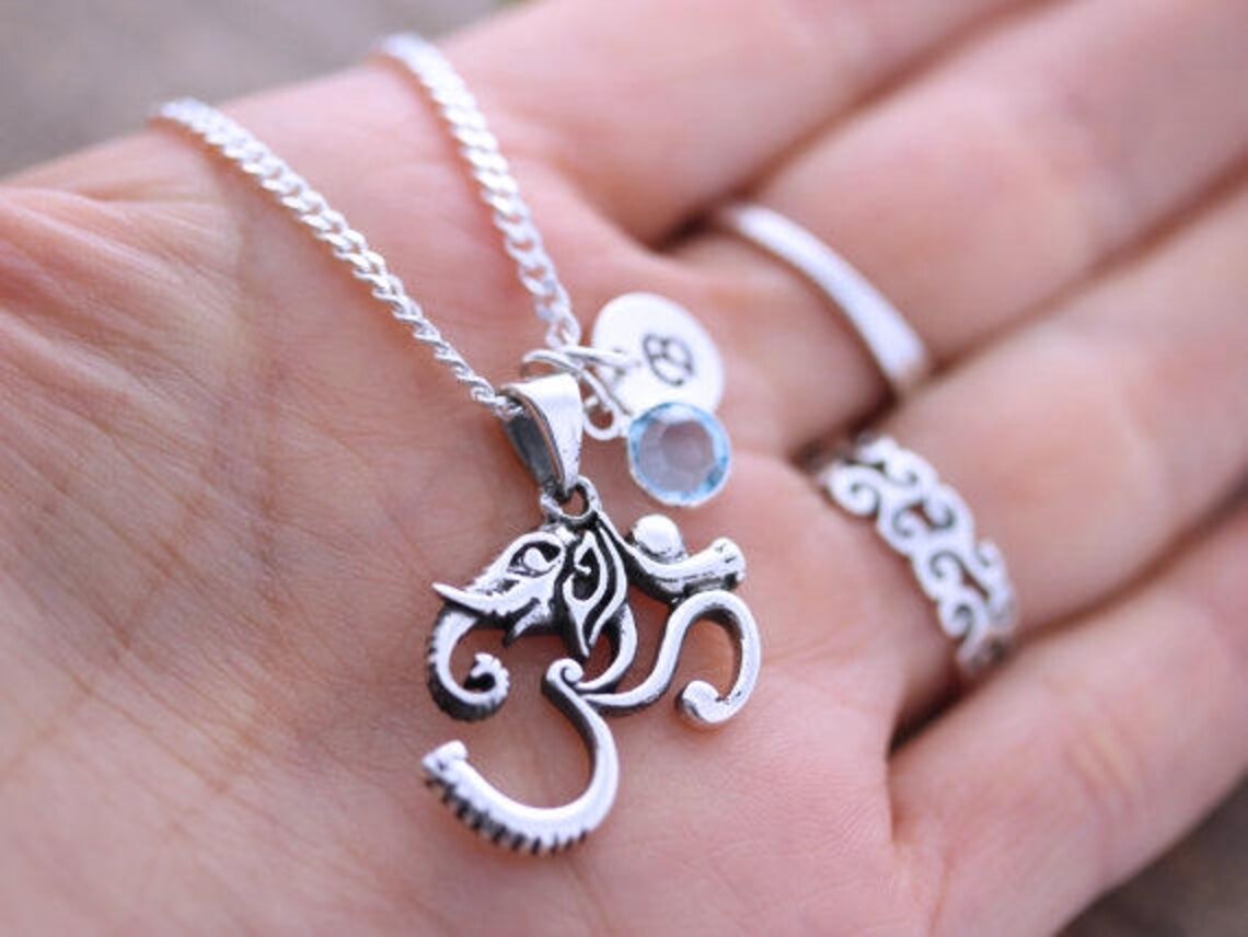 Ganesha Ohm Necklace Ganesha Om Necklace OM Necklace Ohm - Etsy