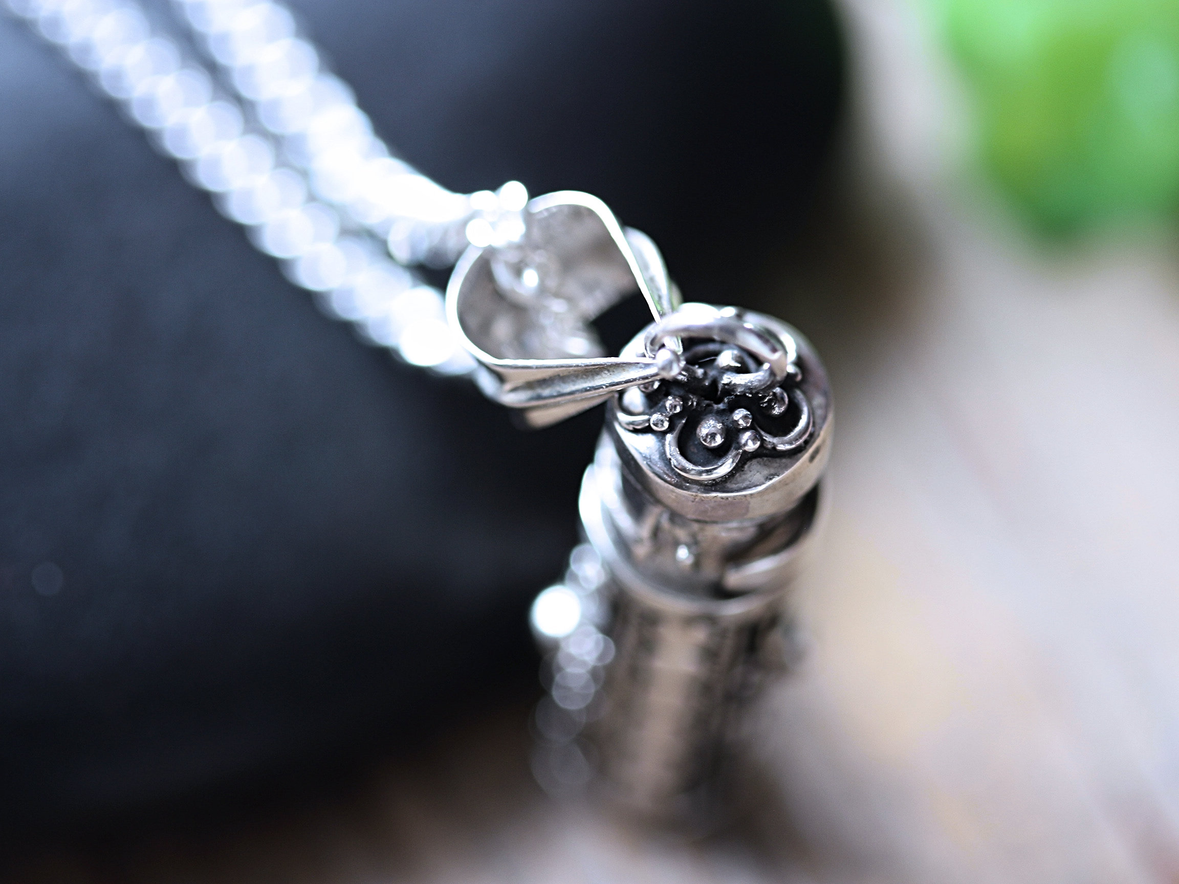 Sterling Silver Tube Necklace Memorial Cremation Ashes Urn Pendant ...