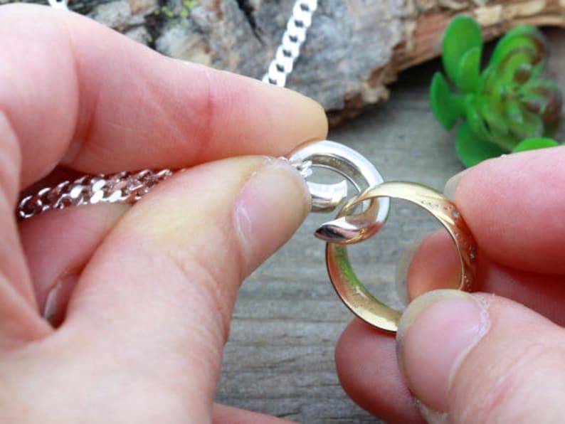 Sterling Silver Small Ring Holder Necklace For Small Ring. | Etsy