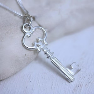 Key Necklace Sterling Silver Key Necklace. Personalized Key - Etsy UK