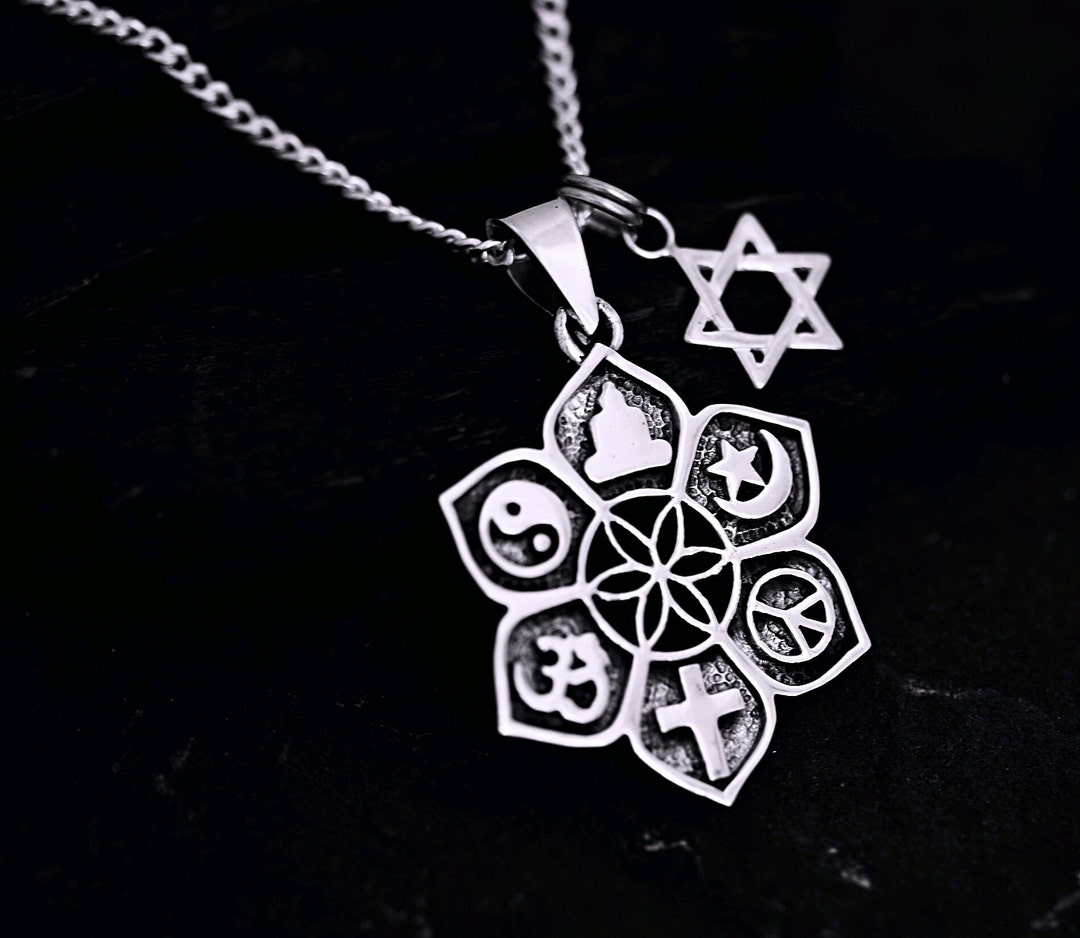 Sterling Silver Coexist. Spiritual Symbols. Coexist Pendant Necklace ...