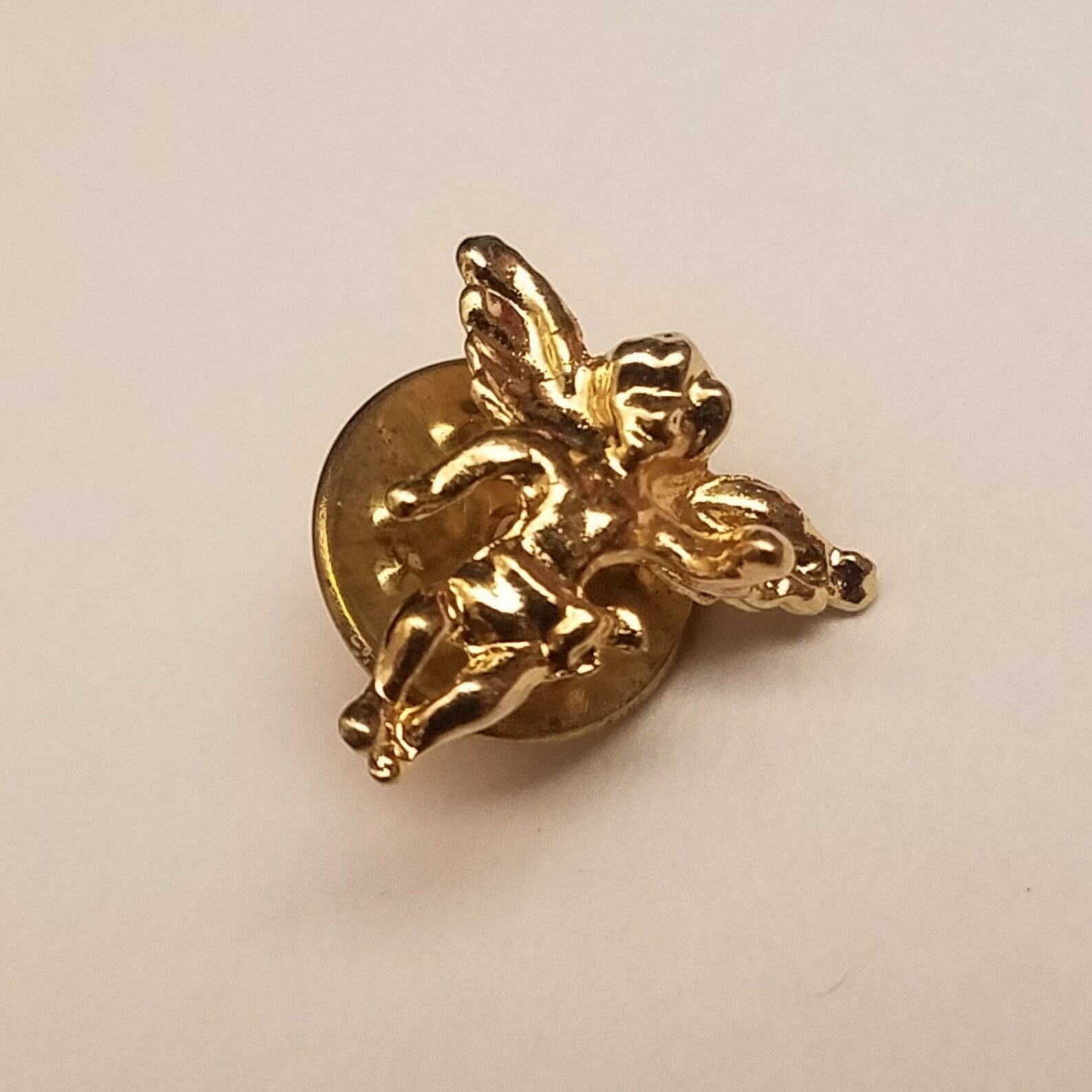 Vintage Small Gold Tone Angel Pin - Etsy