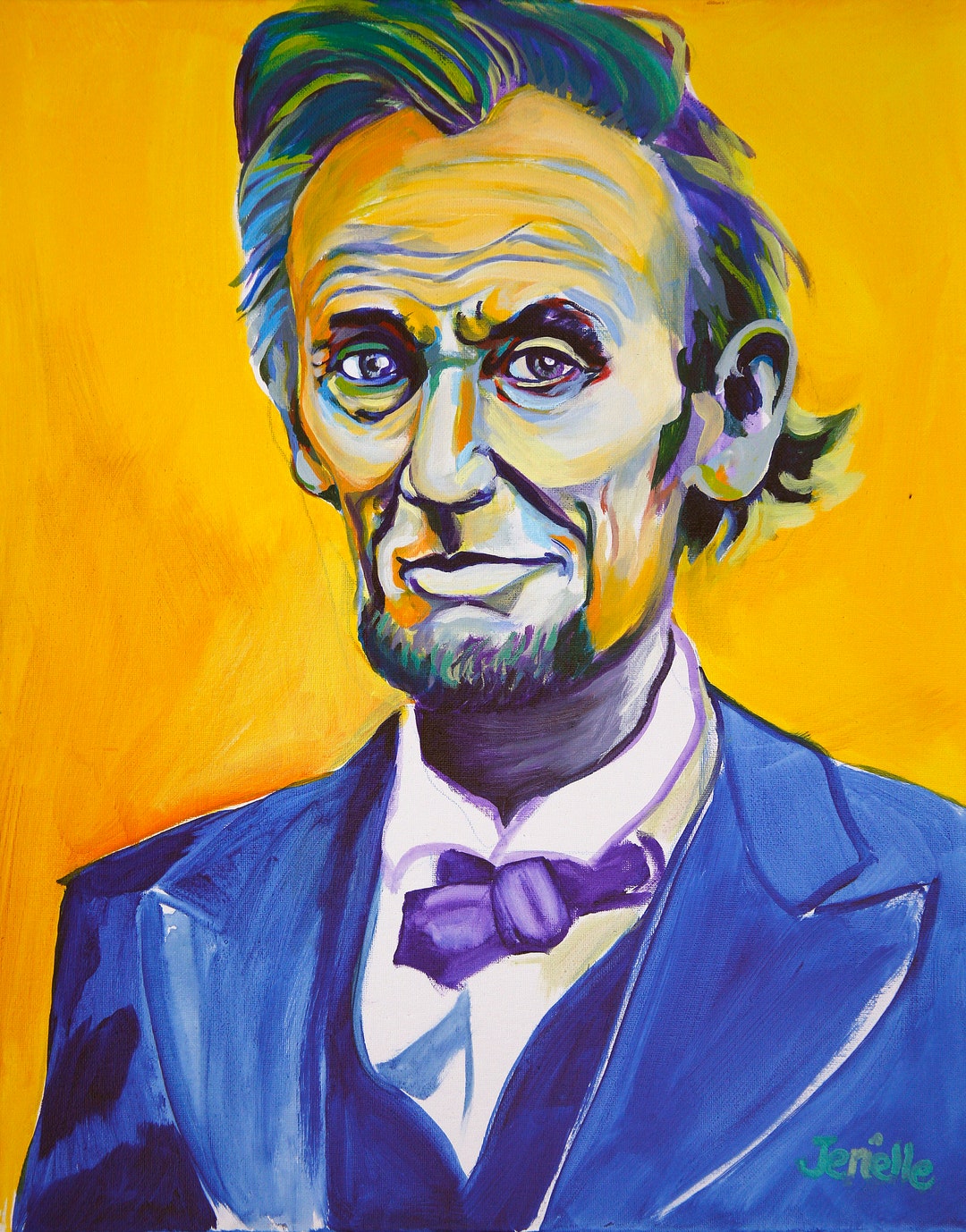 Pop Art Portrait of Kentucky Icon, Abraham Lincoln, Titled "eyes ...