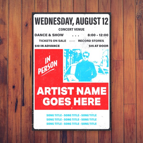 60s Concert Poster - Etsy