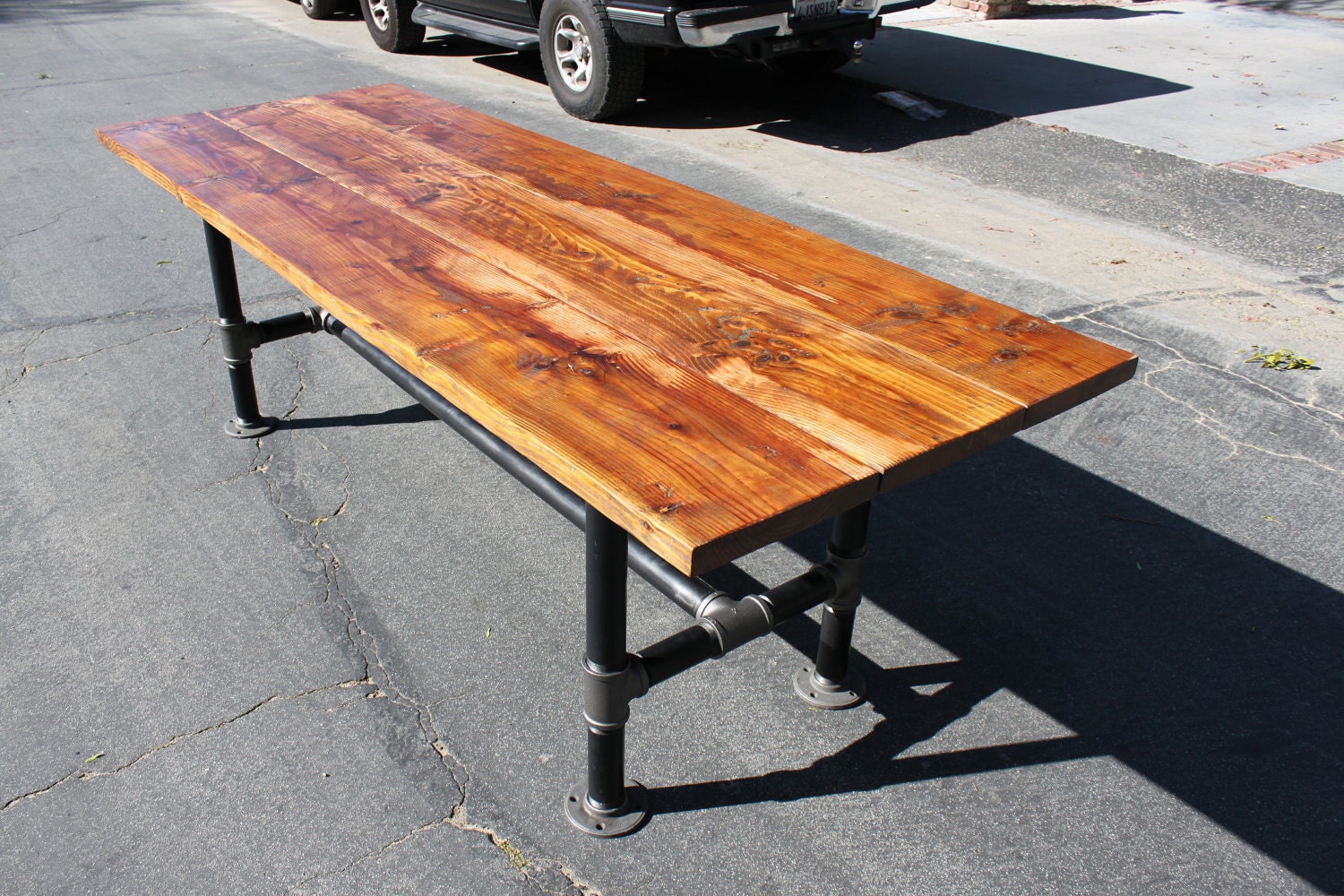 Rustic Reclaimed Wood Table With Industrial Pipe Legs - Etsy