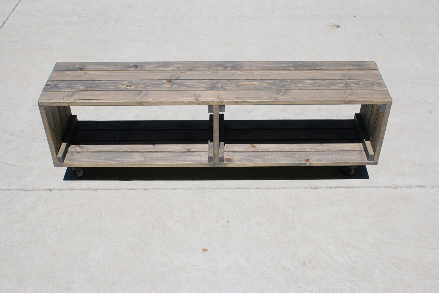 Rolling Coffee Table / Media Console With Storage - Etsy