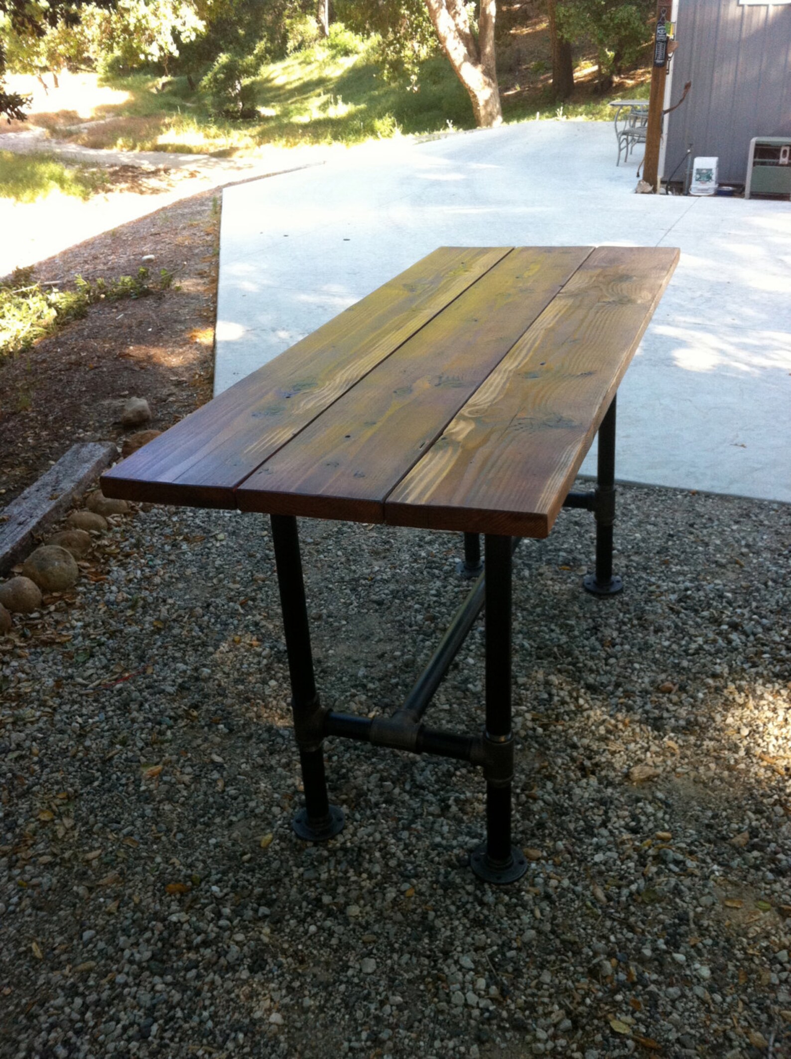 Rustic Reclaimed Wood Table With Industrial Pipe Legs - Etsy
