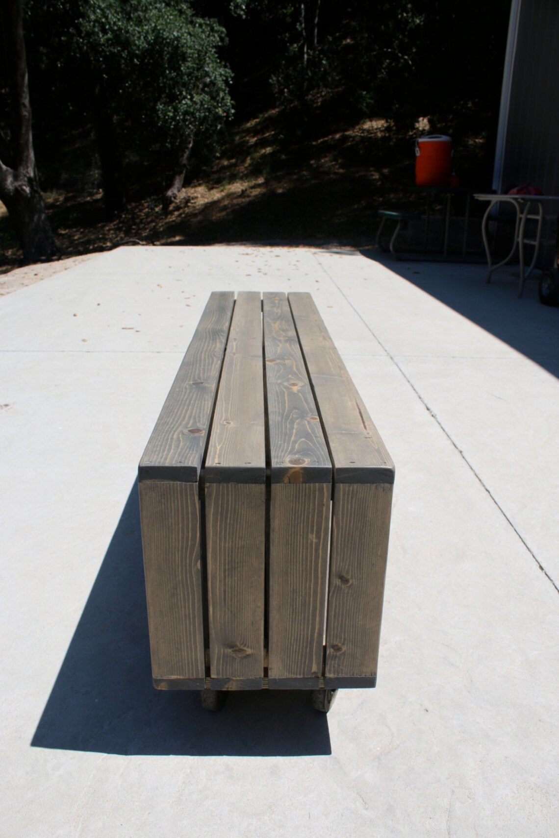 Rolling Coffee Table / Media Console With Storage - Etsy