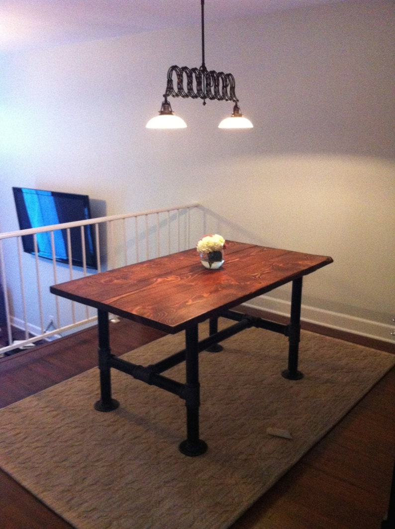 Rustic Reclaimed Wood Table With Industrial Pipe Legs - Etsy