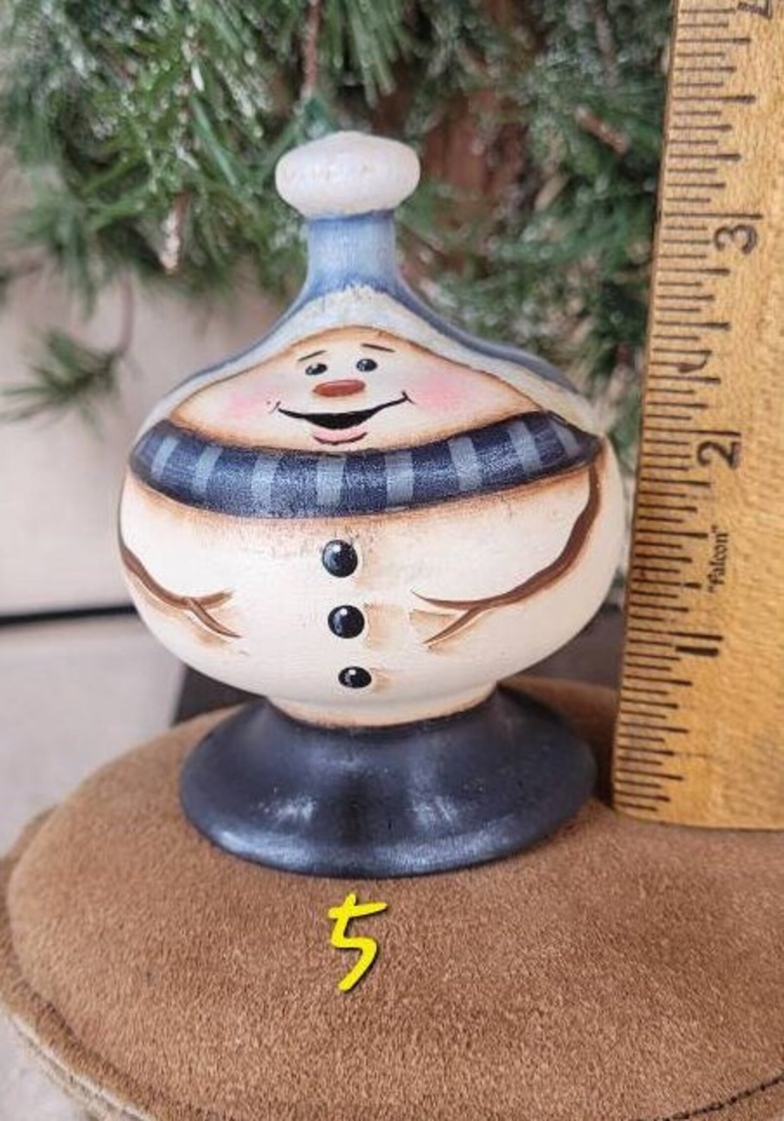 Snowman Hand Turned & Painted for Christmas NEW Ones Added | Etsy