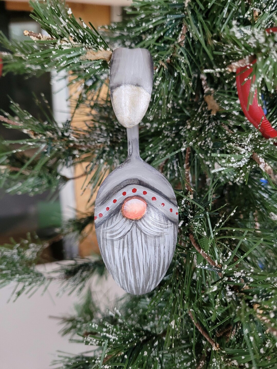 Curly GNOME SPOON Painted Ornament-3.5"- 4.5" - Etsy