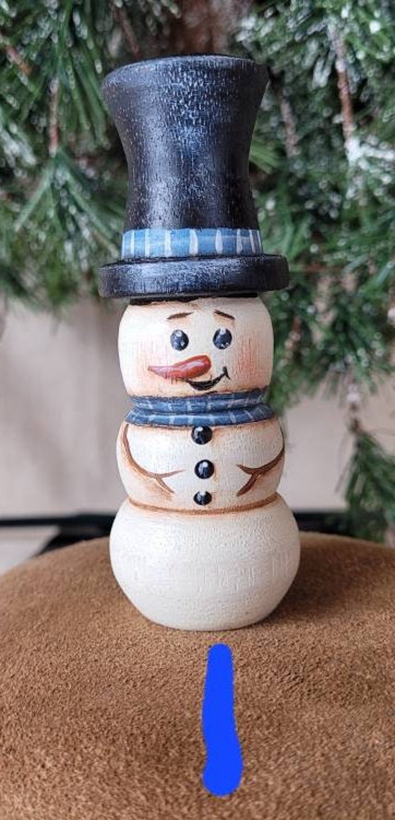 Snowman Hand Turned & Painted for Christmas NEW Ones Added | Etsy