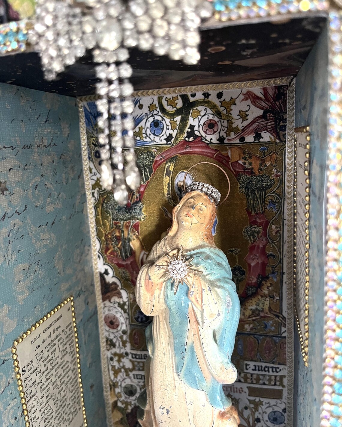 Blessed Virgin Shrine: Mixed Media Marian Altar Shadow Box - Etsy