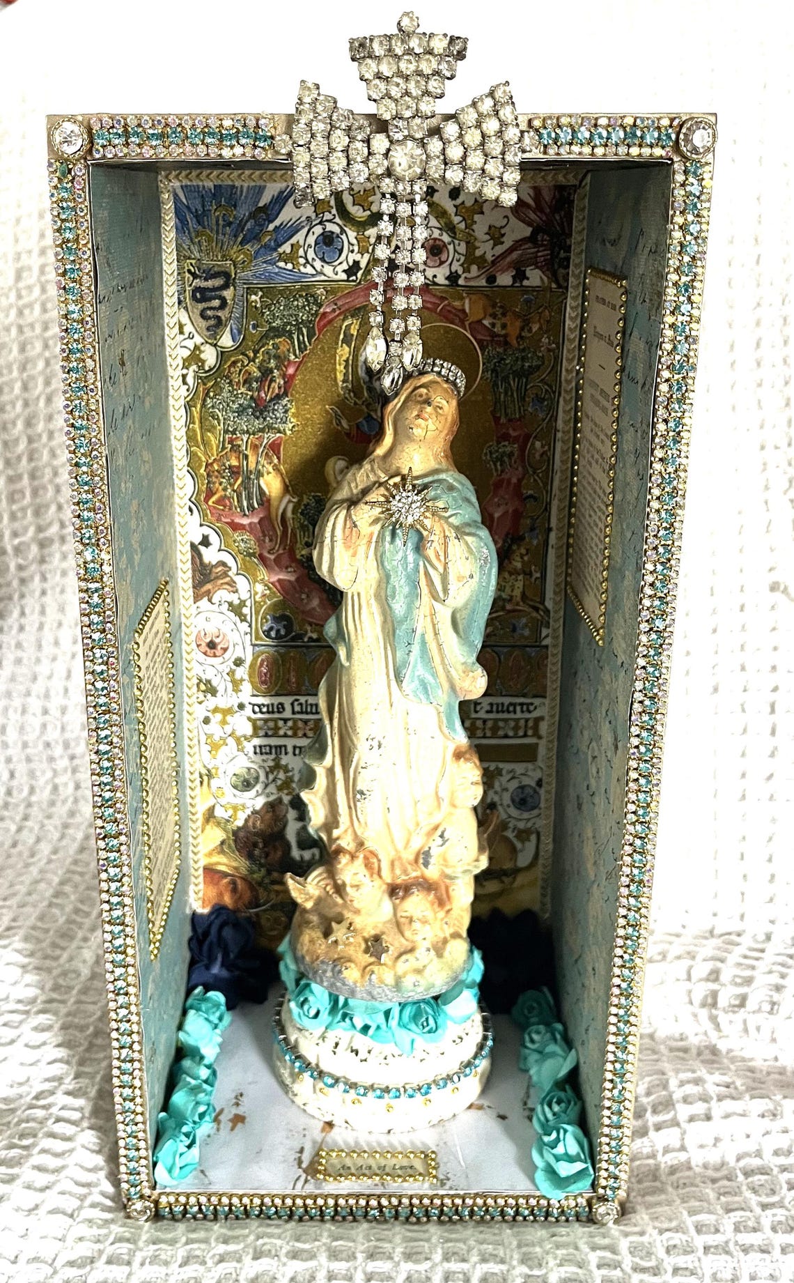 Blessed Virgin Shrine: Mixed Media Marian Altar Shadow Box - Etsy