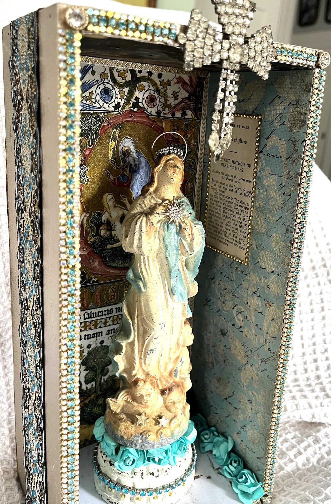 Blessed Virgin Shrine: Mixed Media Marian Altar Shadow Box - Etsy