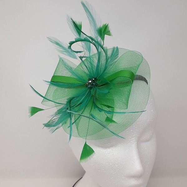 Green Fascinator - Etsy UK