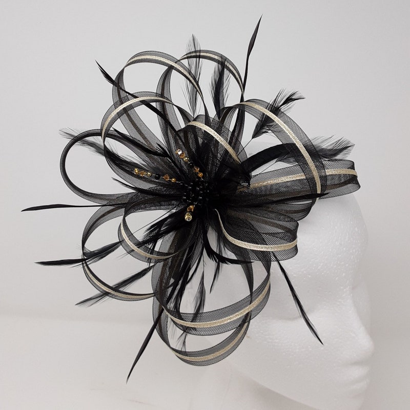 Black Fascinator - Etsy