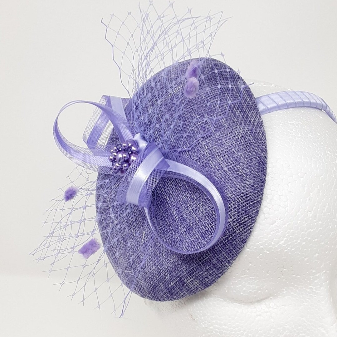 Lavender Percher Style Button Fasinator With Bead Cluster - Etsy