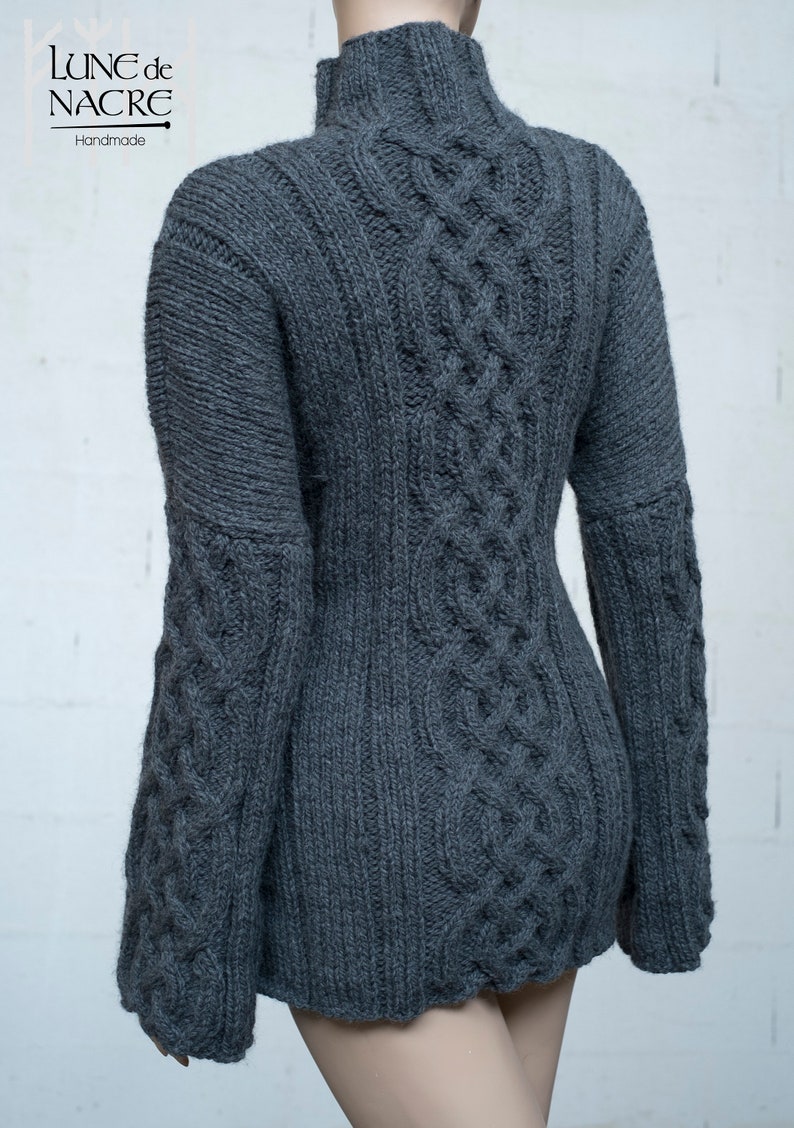 Women Handknit Chunky Celtic Sweater EIREANN Already Knit - Etsy