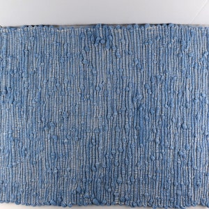 GMR, Blue Handwoven Rag Rug: USA Cotton Blend Washable (24x36) - Etsy