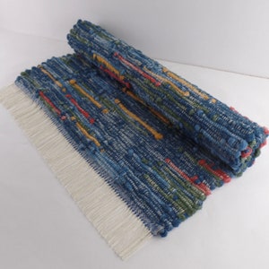 Western Bluebird, a Rag Rug, Handwoven, Hand Dyed and Made Especially ...