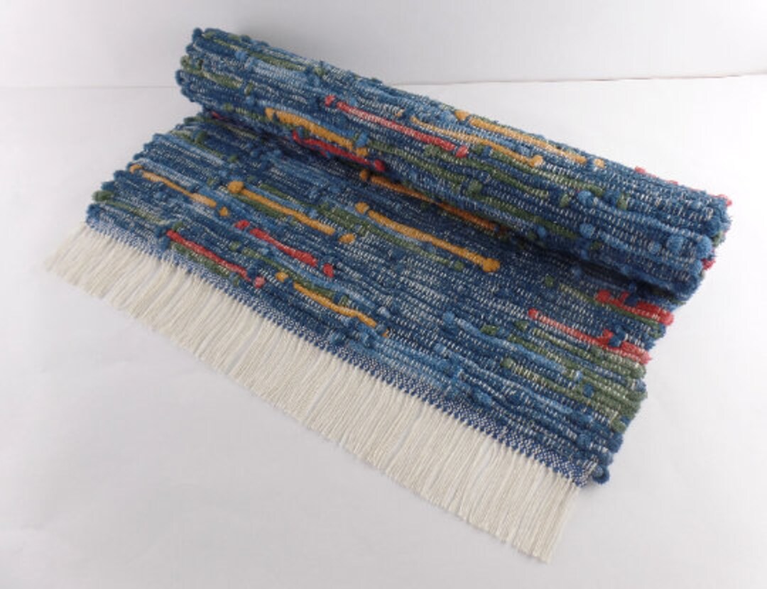 Western Bluebird,, a Rag Rug, Handwoven, Hand Dyed and Made Especially ...