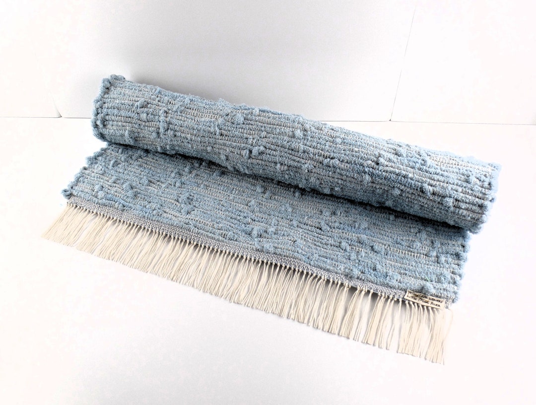 Little Miami River, Handwoven Blue Rag Rug: USA Made (24inwx36inl) - Etsy