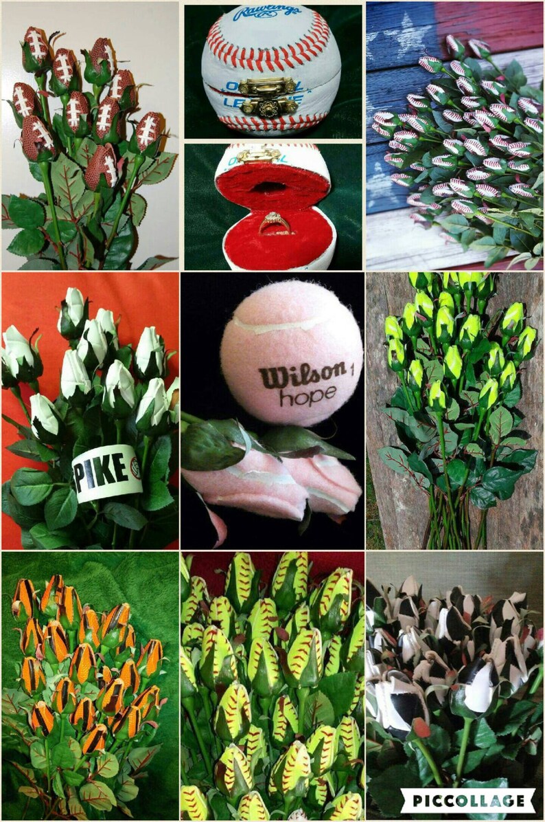 Baseball Rose Sport Bud - Etsy