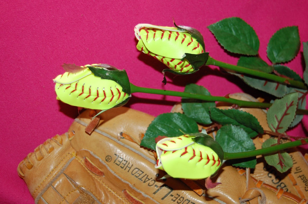 Softball Sport Buds Roses - Etsy