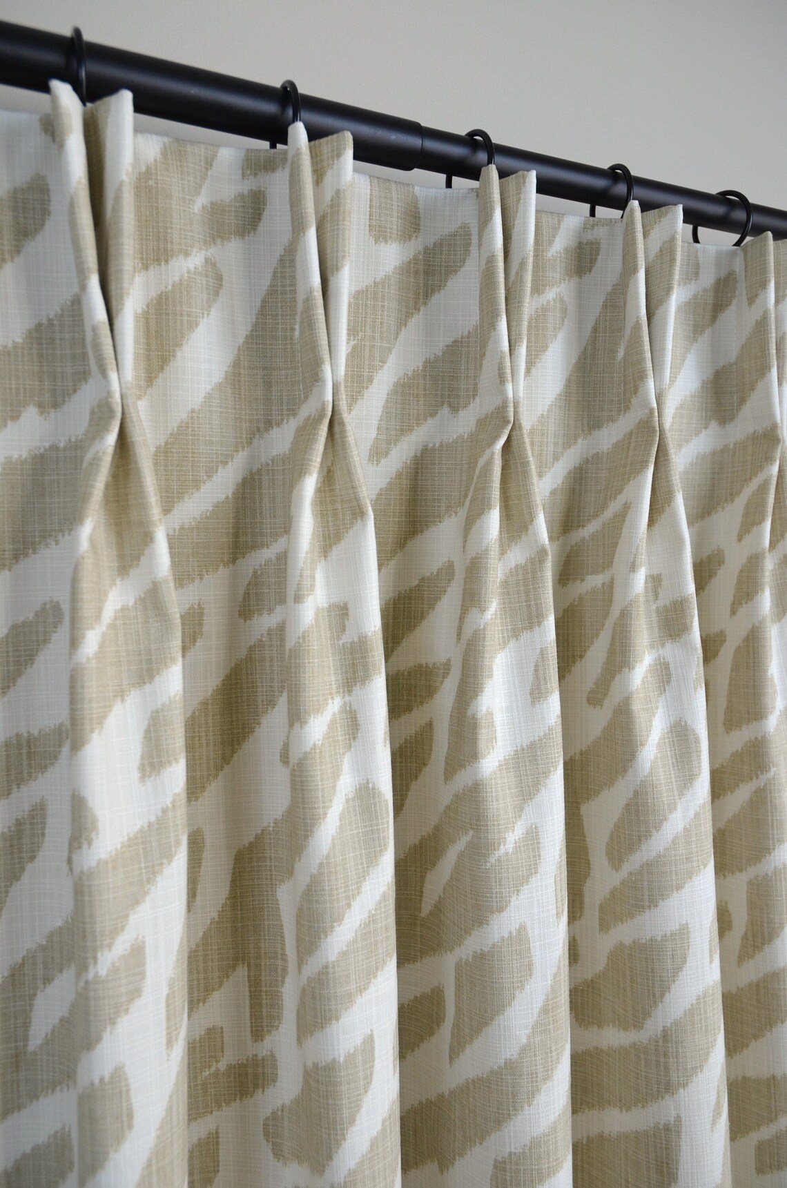 Pinch Pleat Curtains in Zany Mineral Blue Slub Blend - Lining Options ...