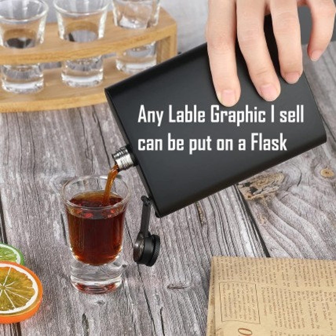 Laser Engraved Flask With Any of Our Graphics - Etsy