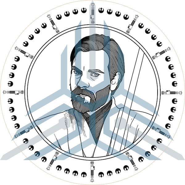 Obi Wan Svg - Etsy