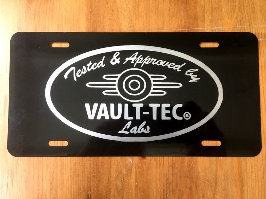 Vault Tech License Plate - Laser Engraved - Etsy