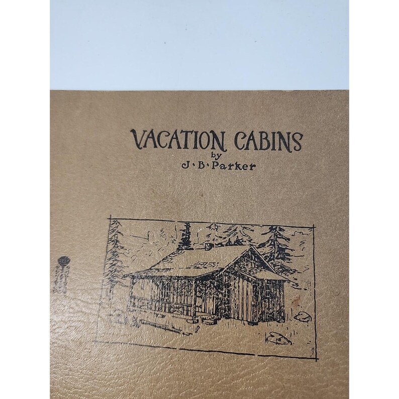 Vintage Art Deco 1935 Vacation Cabin Illustrated Floor Plans Staple ...