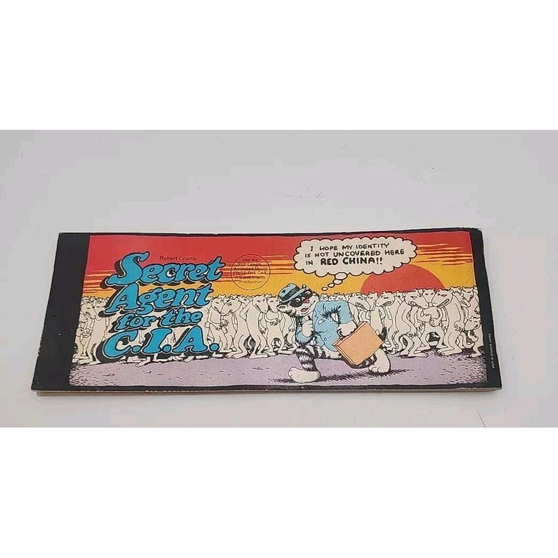 Vintage 1972 Robert Crumb Comic Fritz Cat Secret Agent for the CIA ...