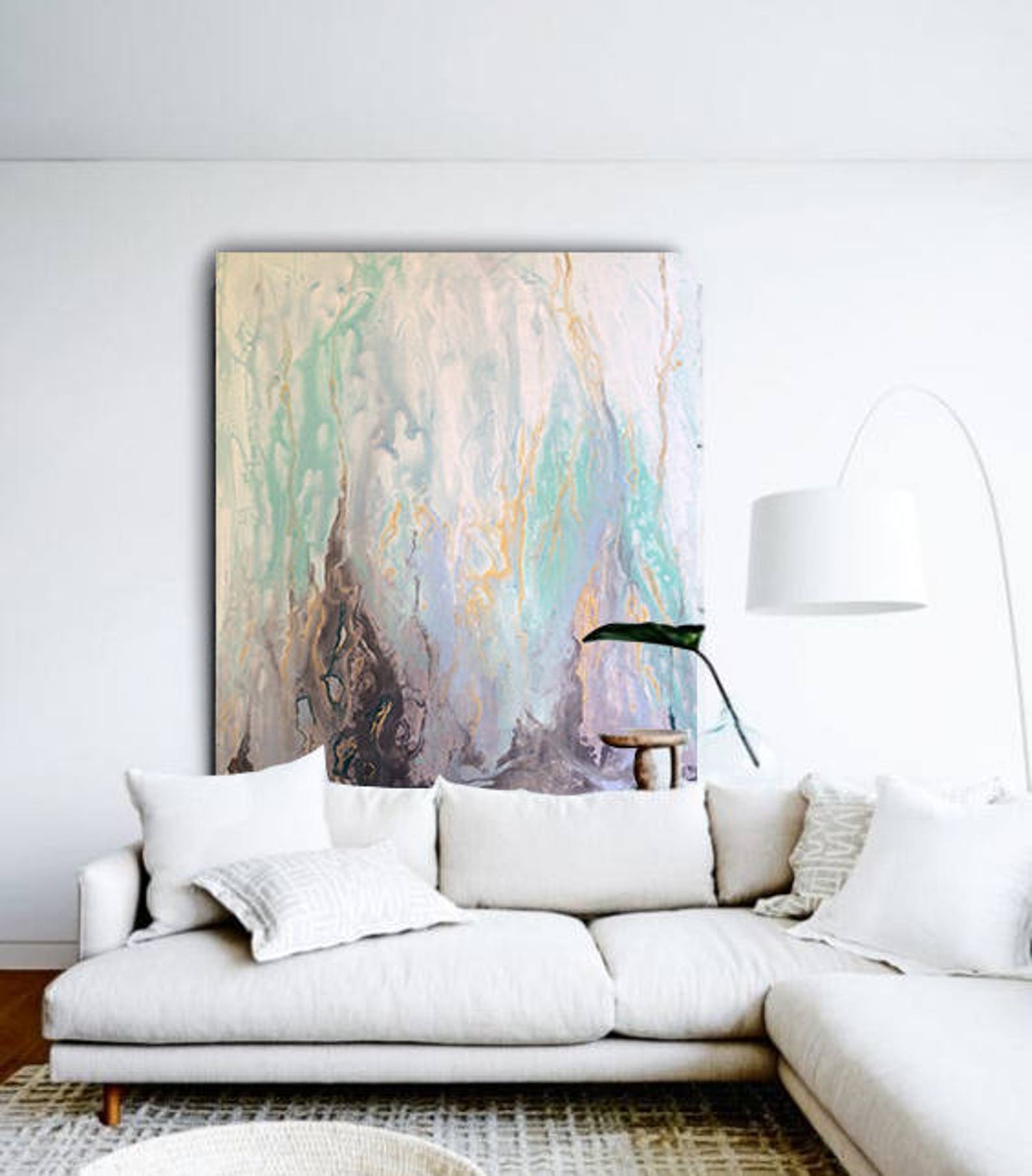 Abstract Large Painting,abstract Grey, Wall Art, Abstract, Canvas Art ...