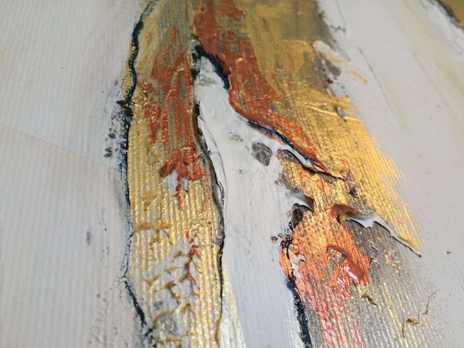 Large Original Abstract Painting, Gold Painting on Canvas, Gold ...