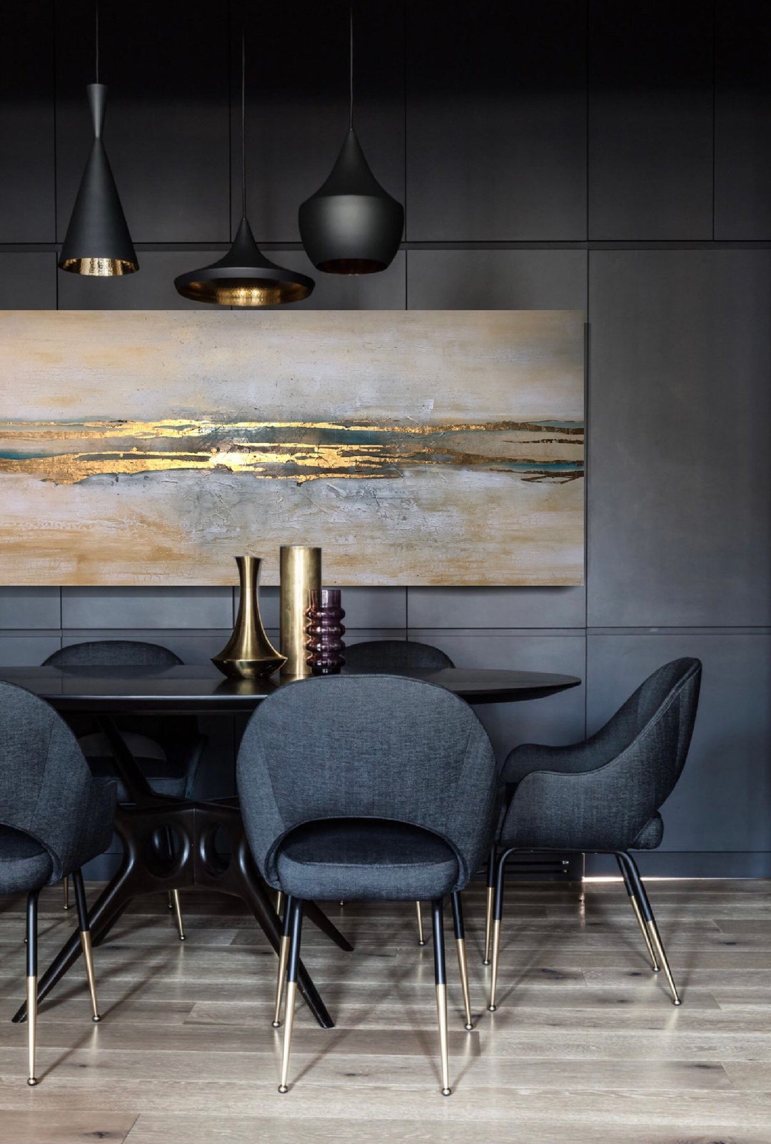 LARGE Gold Painting GOLD LEAF White Gold Wall Art Abstract Gold 56 ...