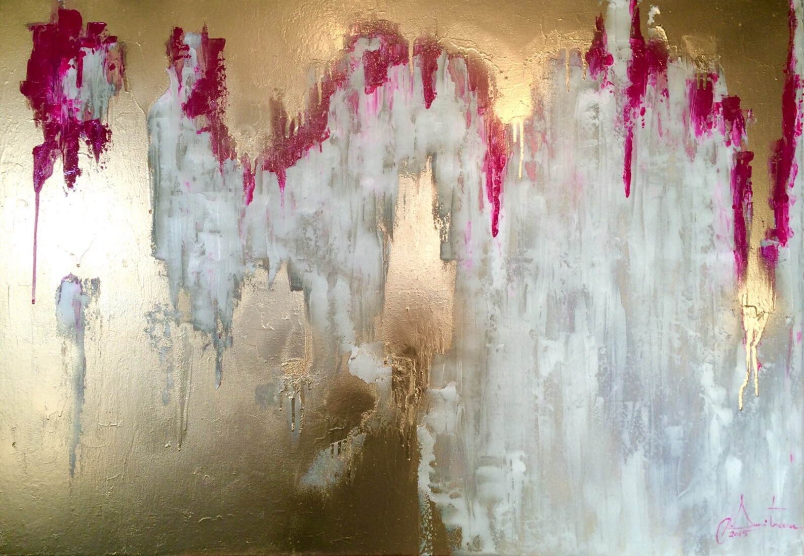 Abstract Large Gold Leaf Painting Gold Wall Art Abstract - Etsy New Zealand